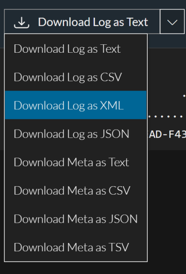 Download Data in the Events View