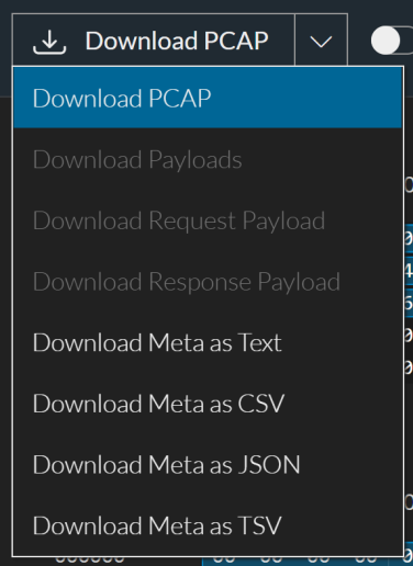 Download Data in the Events View
