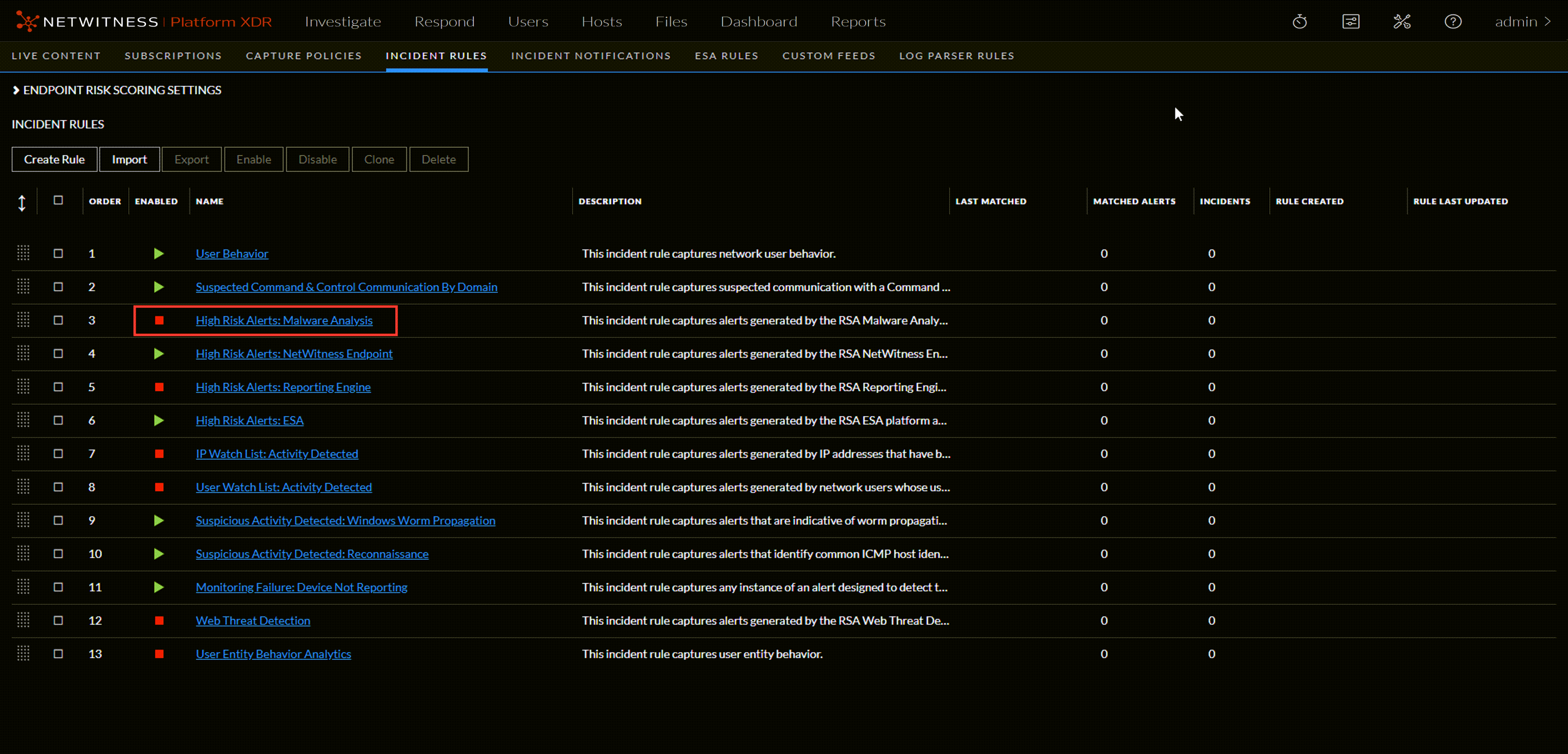 Step 3. Enable and Create Incident Rules for Alerts