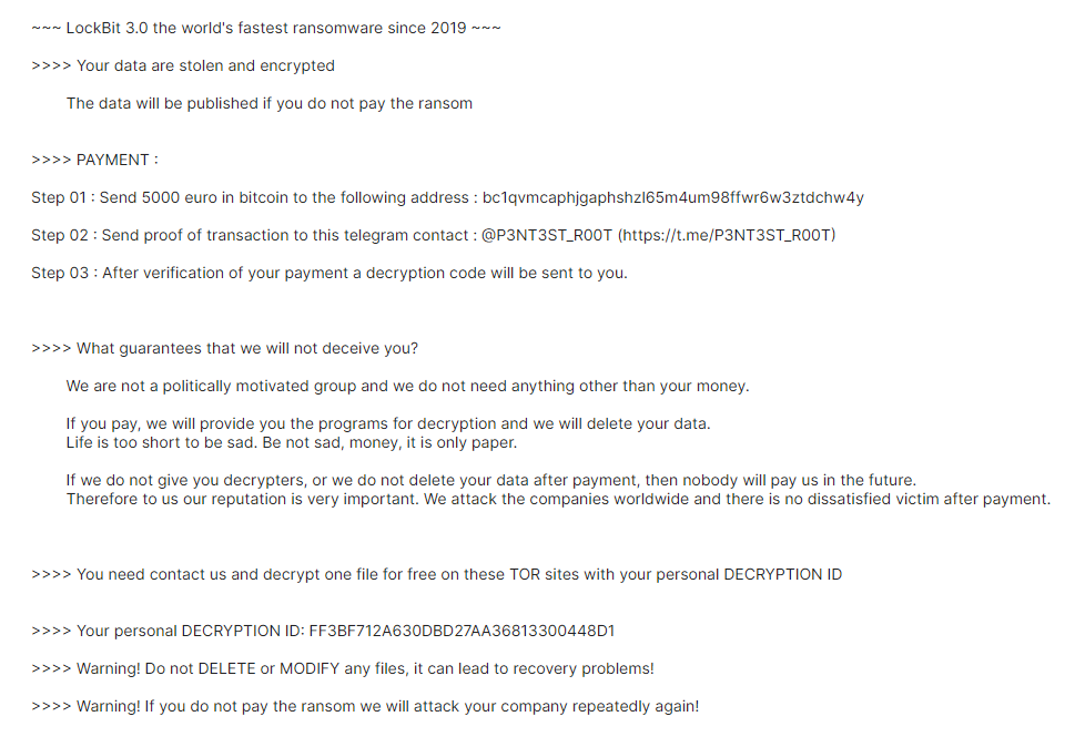 FirstWatch Threat Spotlight: The LockBit Conundrum - A Glimpse into ...