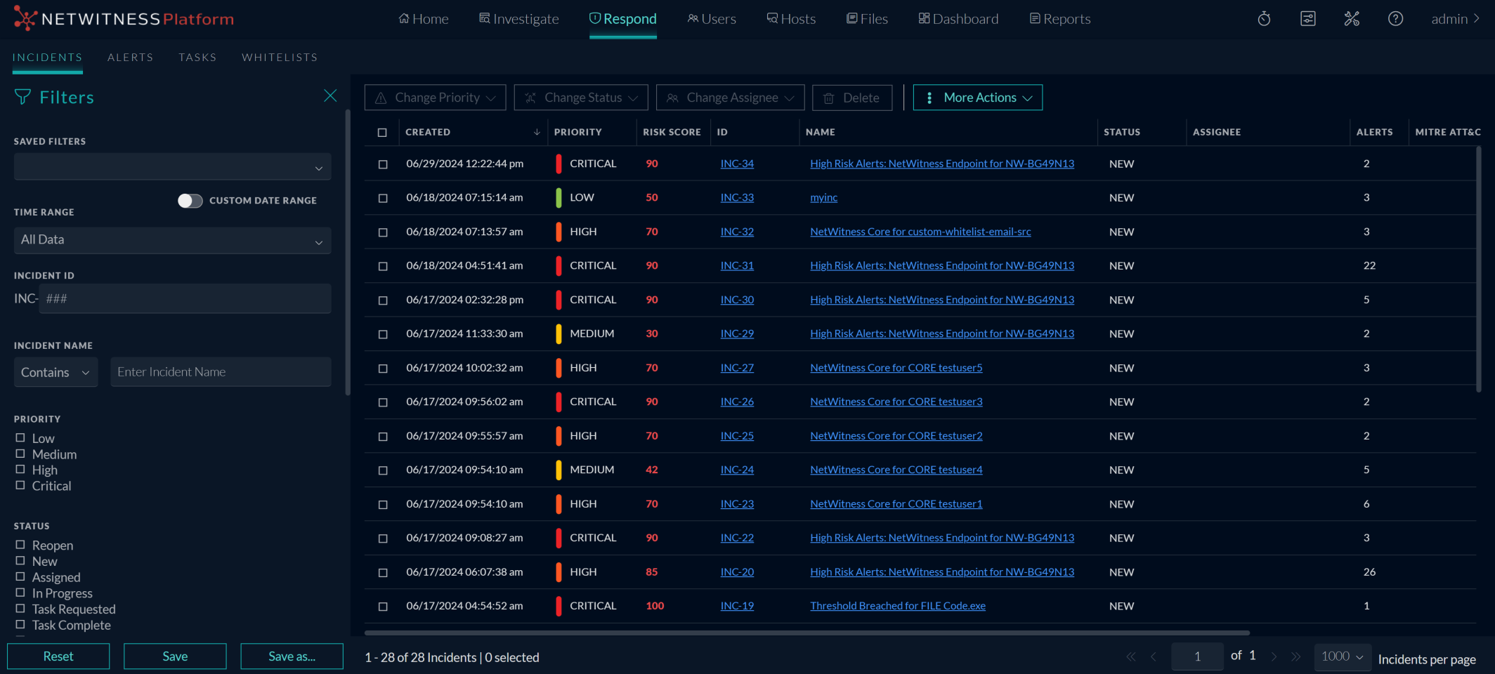NetWitness Platform Basic Navigation